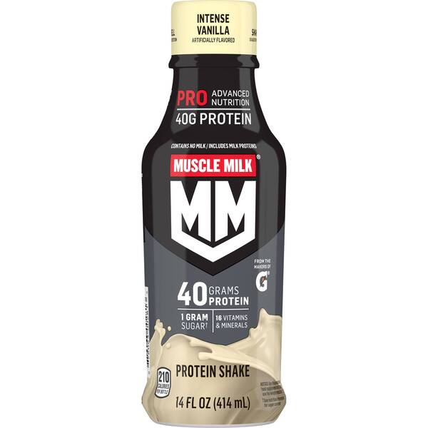 Muscle Milk Pro Advanced Nutrition Intense Vanilla 40G Protein, 14 Oz ...