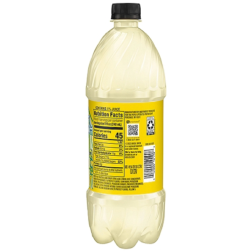 Brisk Lemonade: Refreshing and Zesty Beverage in a 1-liter Bottle ...