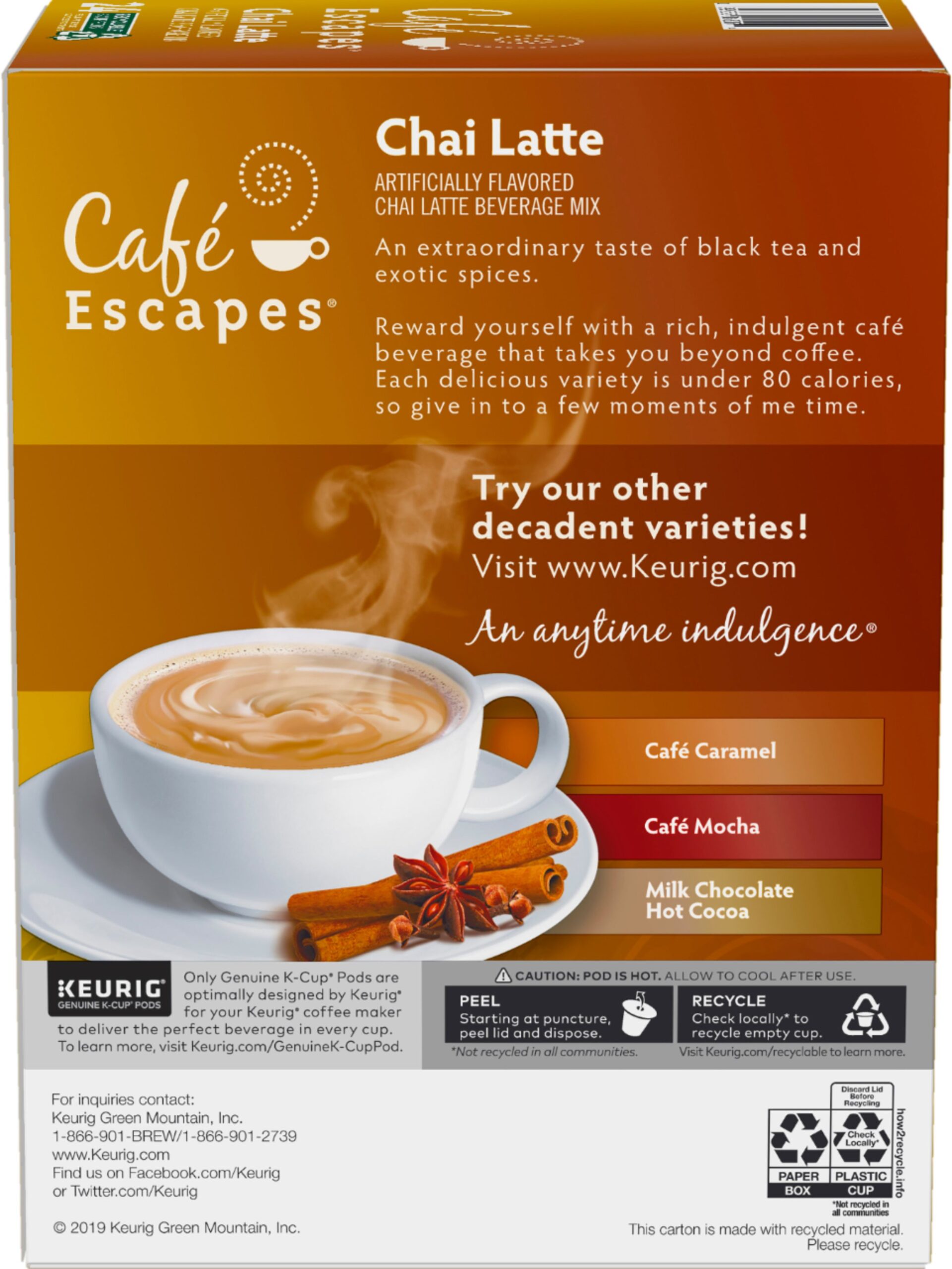 Cafe Escapes Chai Latte K-Cups: Rich and Exotic Flavors - Beverage for You
